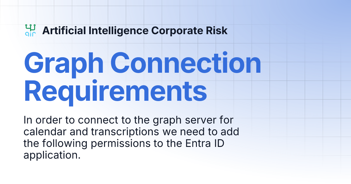 Graph Connection Requirements | Artificial Intelligence Corporate Risk