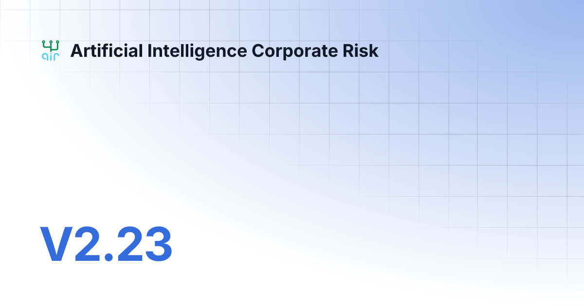 V2.23 | Artificial Intelligence Corporate Risk